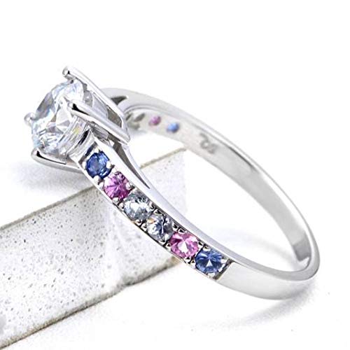 EQUALLI Transgender Flag Las Vegas Ring in .925 Sterling Silver (Size: 4)