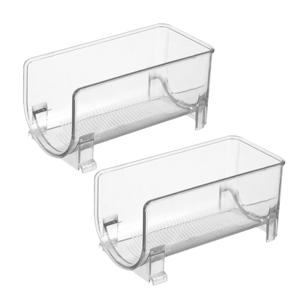 Hemoton 2pcs Drawer Wine Rack Stackable Beverage Dispenser Water Bottle Holder Bin Refrigerator Soda Can Organizer Pantry Freezers Beer Wine Tray Desk Tray Cupboard The Pet Food