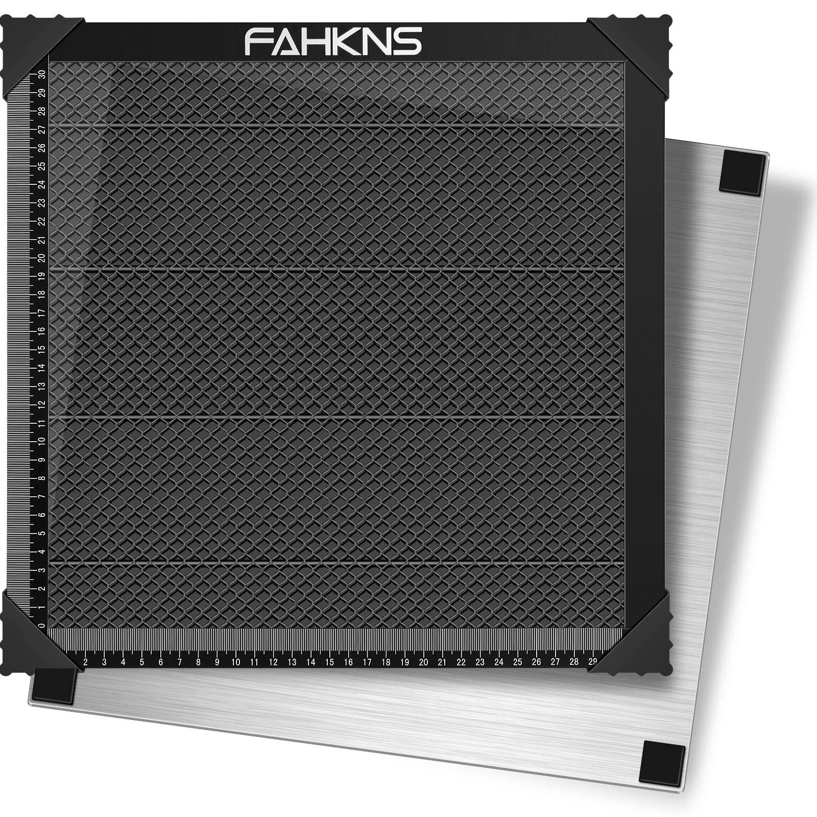 FAHKNS Honeycomb Working Table, 13.8"x13.8"x0.87" Honeycomb Laser Bed for Most Laser Engravers, for Fast Heat Dissipation and Table-Protecting with Aluminum Plate