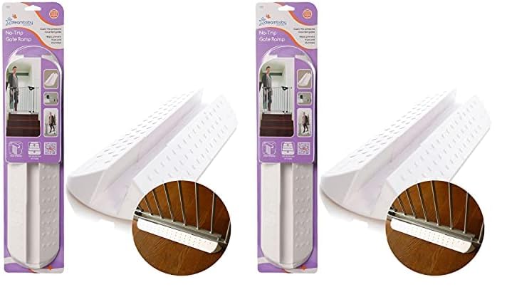 Dreambaby Watch-The-Step Baby Gate Ramp - Compatible with Most Pressured Mounted Gates - White - Model L837 (Pack of 2)