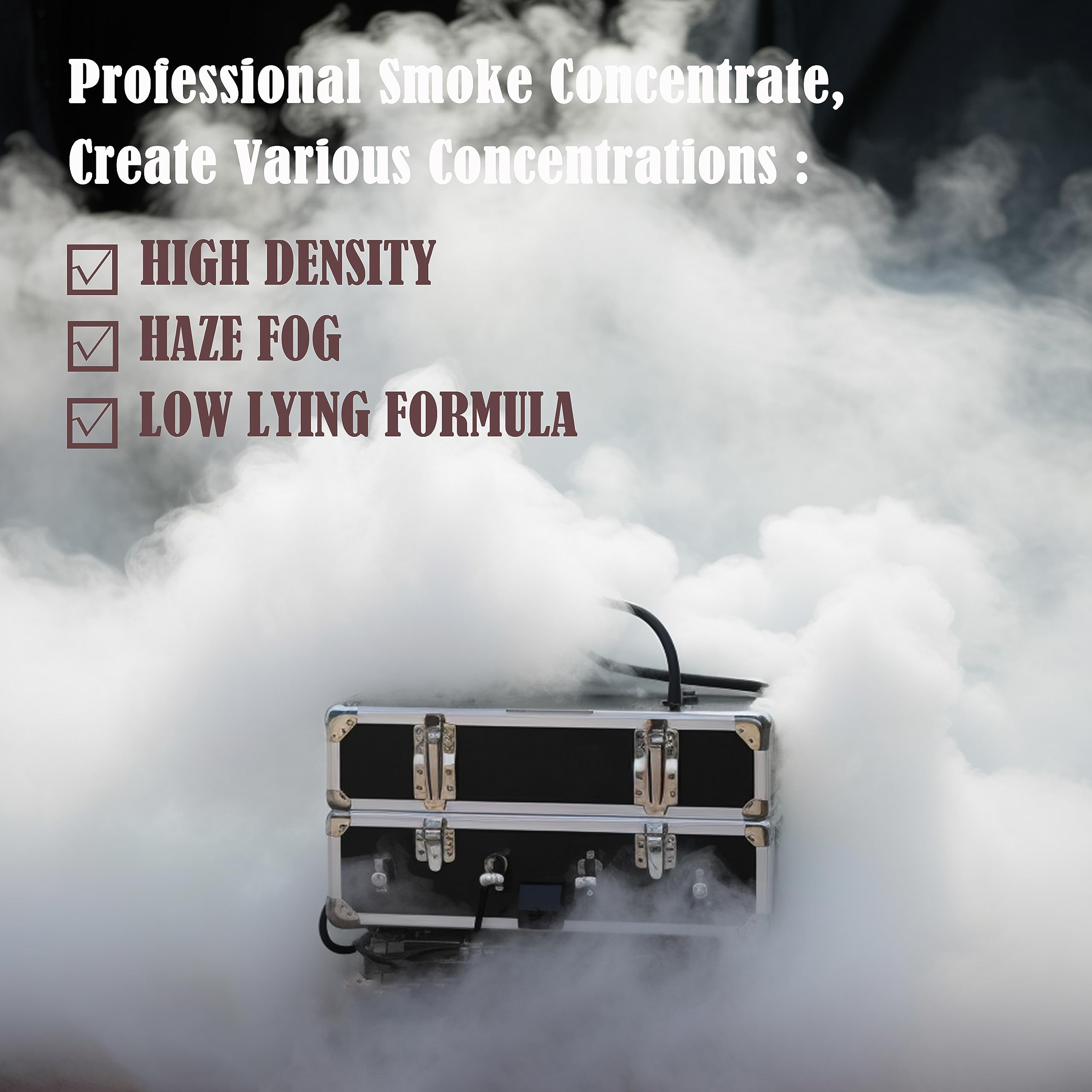 Fog Juice for Fog Machine, Fog Machine Fluid Pure Concentrate High Density, No water, for DJ Party Water Based 400 to 1500 Watt, Long Lasting, High Output - 1 Quart