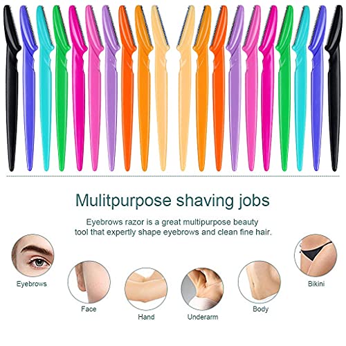 edealing Eyebrow Razors,Eyebrow Trimmer,Facial Hair Trimmer with Precision Cover for Women and Men. (20PCS)