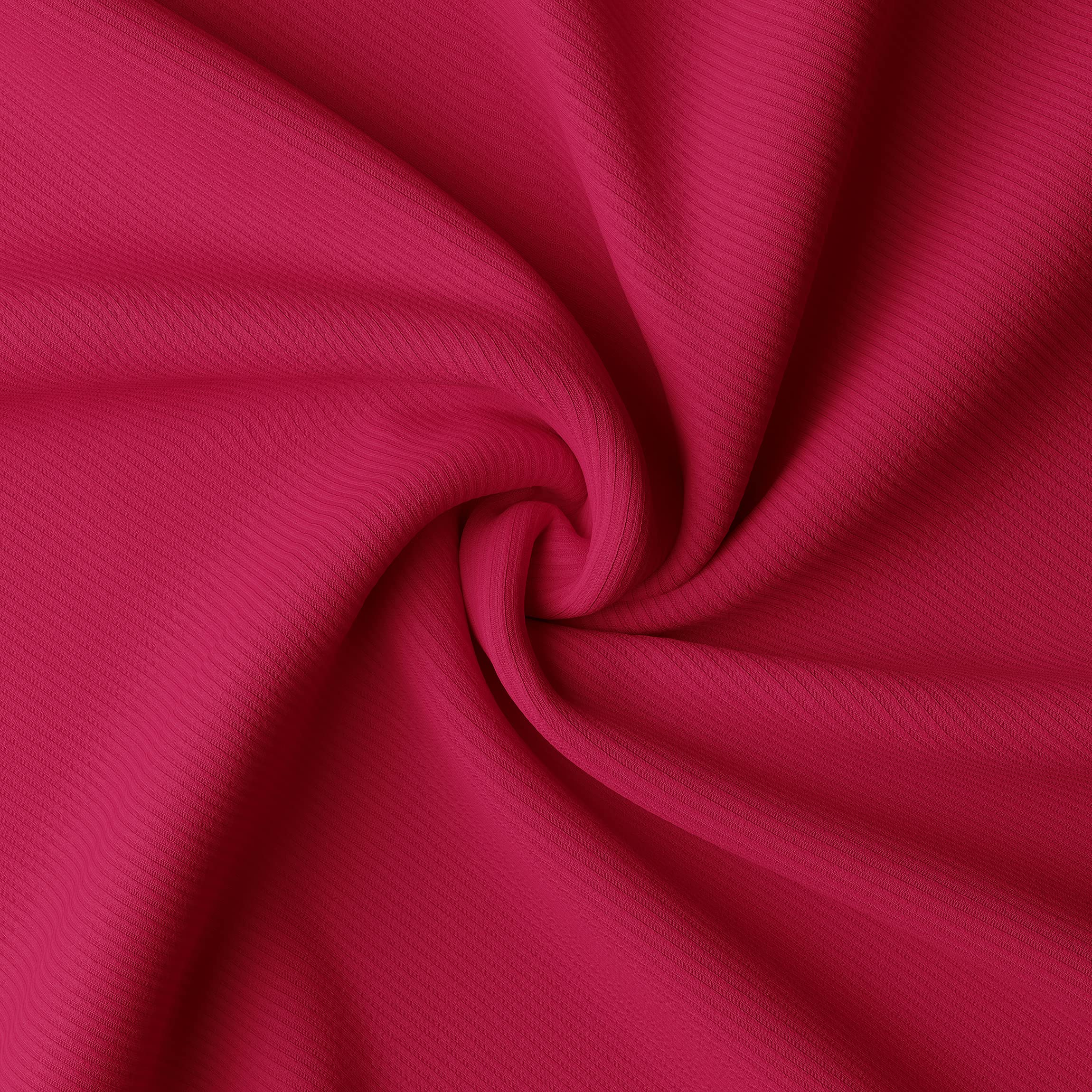Rib Knit Fabric by The Yard Ribbed Jersey Stretchy Soft Polyester Stretch Fabric 1 Yard (Black, 2 Yards)