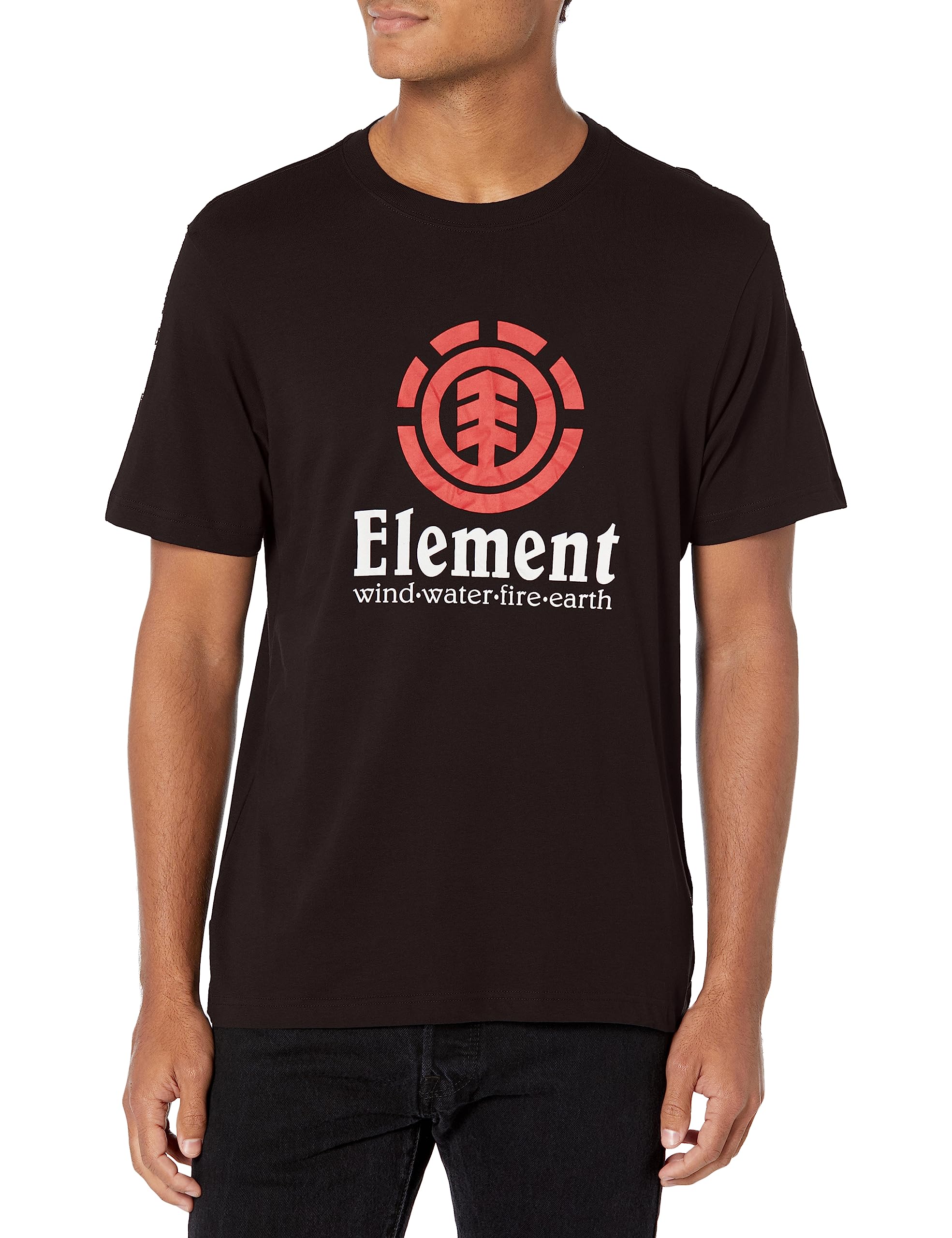 Element Men's Vertical Short Sleeve Tee Shirt, Flint Black