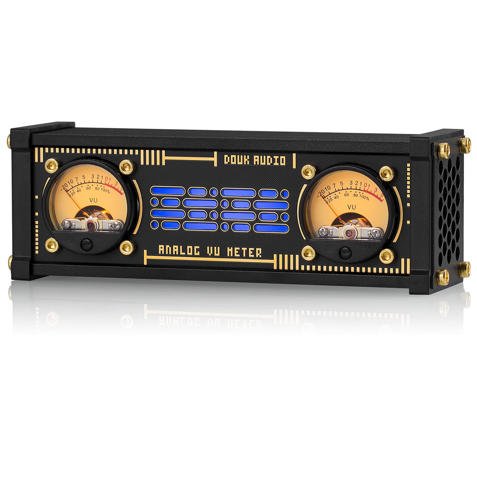 Douk Audio Retro Dual Analog VU Meter RGB Sound Level Indicator DB Panel Display