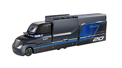 Disney Pixar Cars Jackson Storm Launching Hauler, Miniature Racecar Carrier Toys For Racing Play, Small, Portable, Collectible Automobile Toys Based on Cars Movies, Toys for Kids Age 3 and Up