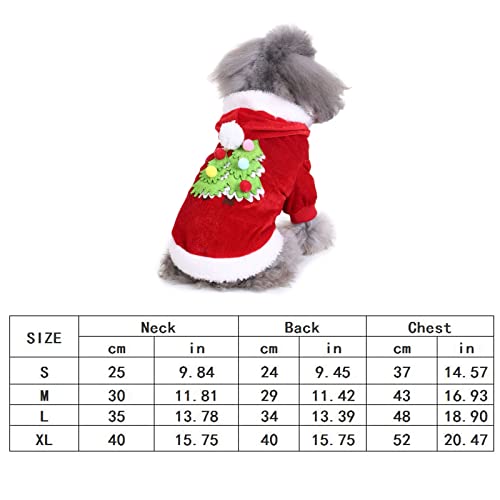 Pet Clothes Small Christmas Hoodie Tree Clothes for Medium Dogs Classic Shirt Stretchy Vest Doggy Tee Tank Top Apparel Outfits