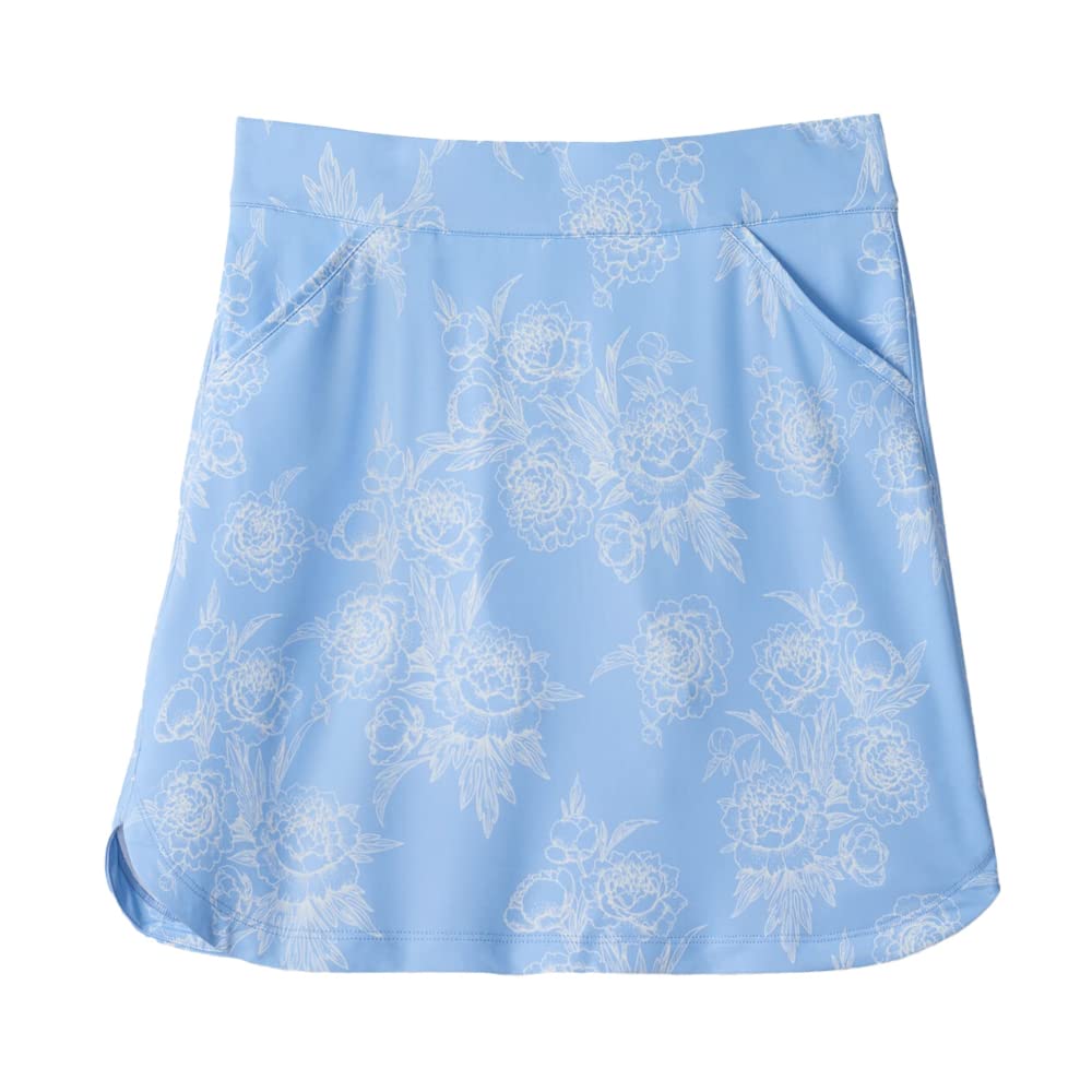 PETER MILLAR Womens Alice Petal Hem Garden Floral Cottage Blue Skort (as1, Alpha, x_l, Regular, Regular)