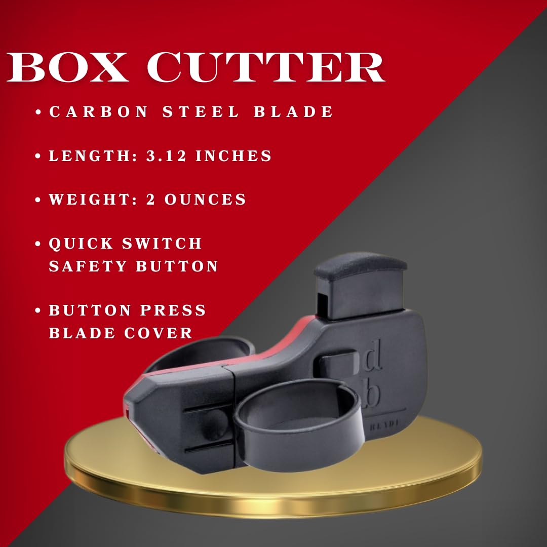 The Dani Blade, Box Cutter | Patented Hand Mounted Self-Retracting Utility Knife| Inhanced Design For Safety & Control, Easy To Use, Perfect For Every Cutting Job.