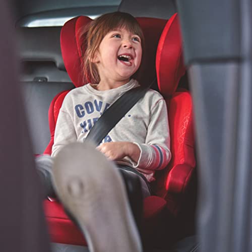 Diono Everett NXT High Back Booster Car Seat with Rigid Latch, Lightweight Slim Fit Design, 8 Years 1 Booster Seat, Red