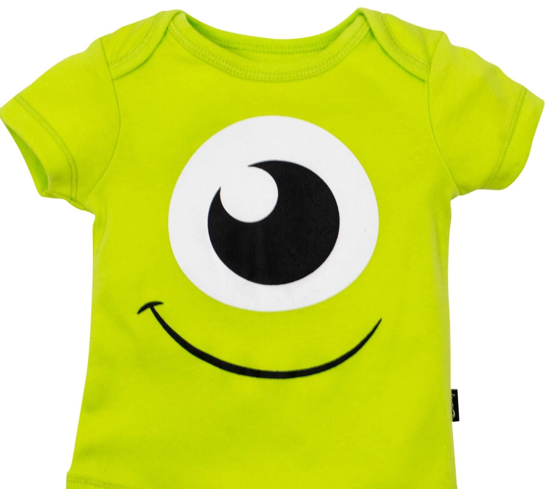 Disney Pixar Monsters Inc. Mike Newborn Baby Boys Cosplay Bodysuit and Hat Set 3-6 Months