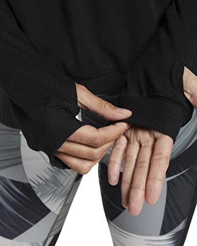 Nike Dri-FIT Element Women's Running Mid Layer (as1, alpha, m, regular, regular, Black/Pure Platinum)