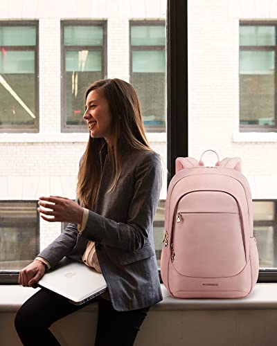 LIGHT FLIGHT Women Backpacks Laptop Backpack for Women 17.3 inches Computer Bags for Work Travel College, Gifts for Women, Pink