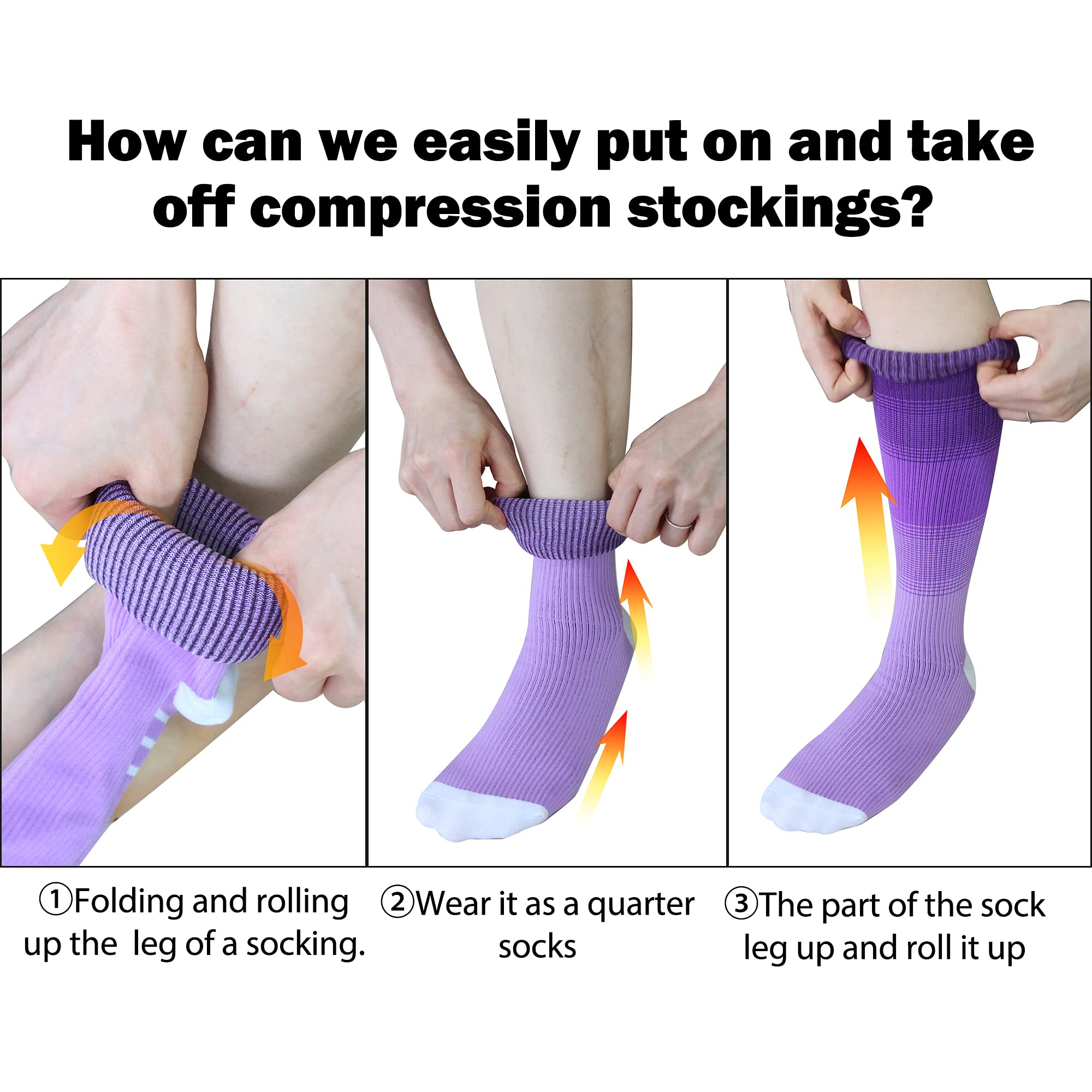 DOVAVA Compression Socks for Women & Men (15-25mmHg), Stylish Graduated Stocking for Circulation (Small-Medium, Style C)