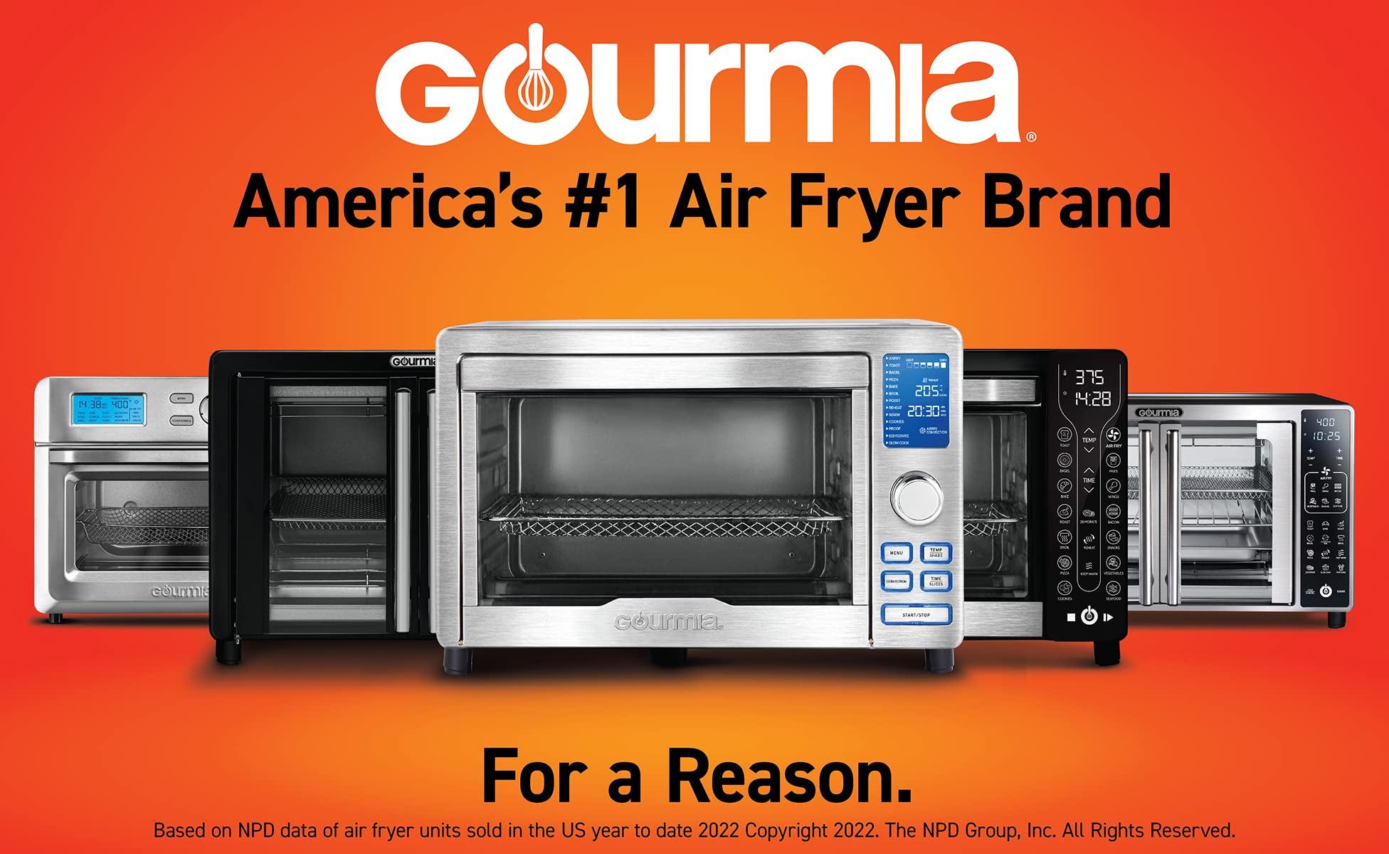 Gourmia Digital Stainless Steel Toaster Oven Air Fryer – Stainless Steel