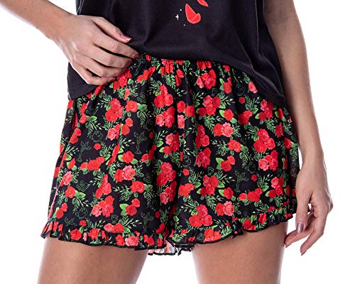 Disney Princess Women's Beauty and The Beast Break The Spell Belle Shirt and Ruffle Shorts Pajama Set (X-Large)