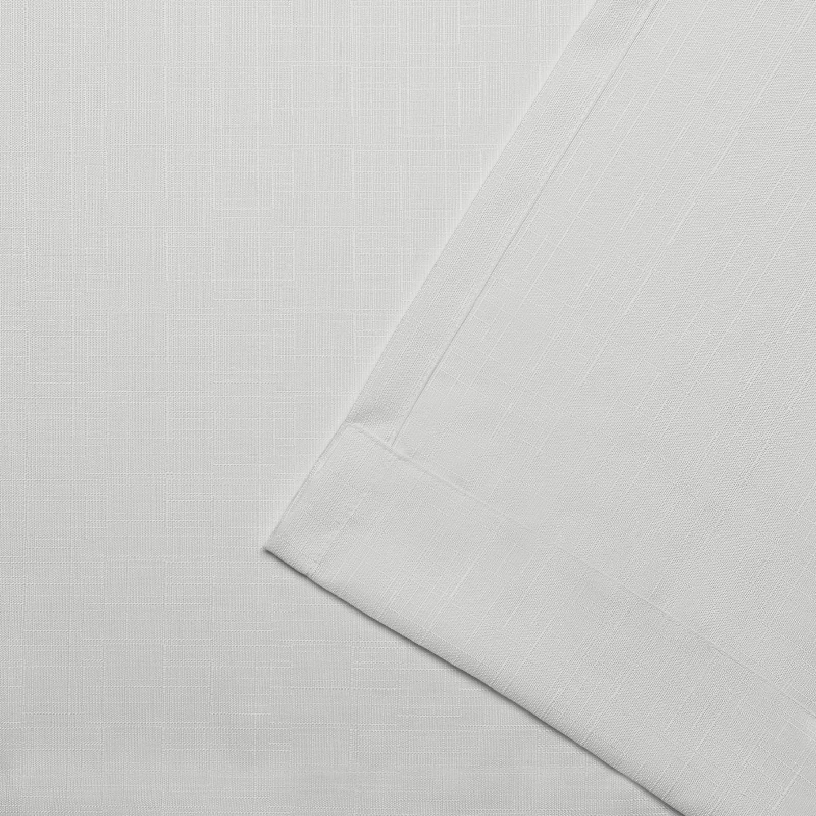 Exclusive Home Curtains EH8333-01 2-96L Loha Linen Braided Tab Top Curtain Panel Pair, 54x96, Winter White