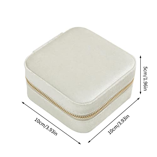 MILEVO Earrings,eardrop,dangler,Travel Jewelry Case - Mini Jewelry Box, Small Jewelry Organizer,Portable Display Jewelry Storage Case, Small Jewelry Organizer Box for Girls Women ( Color : White )