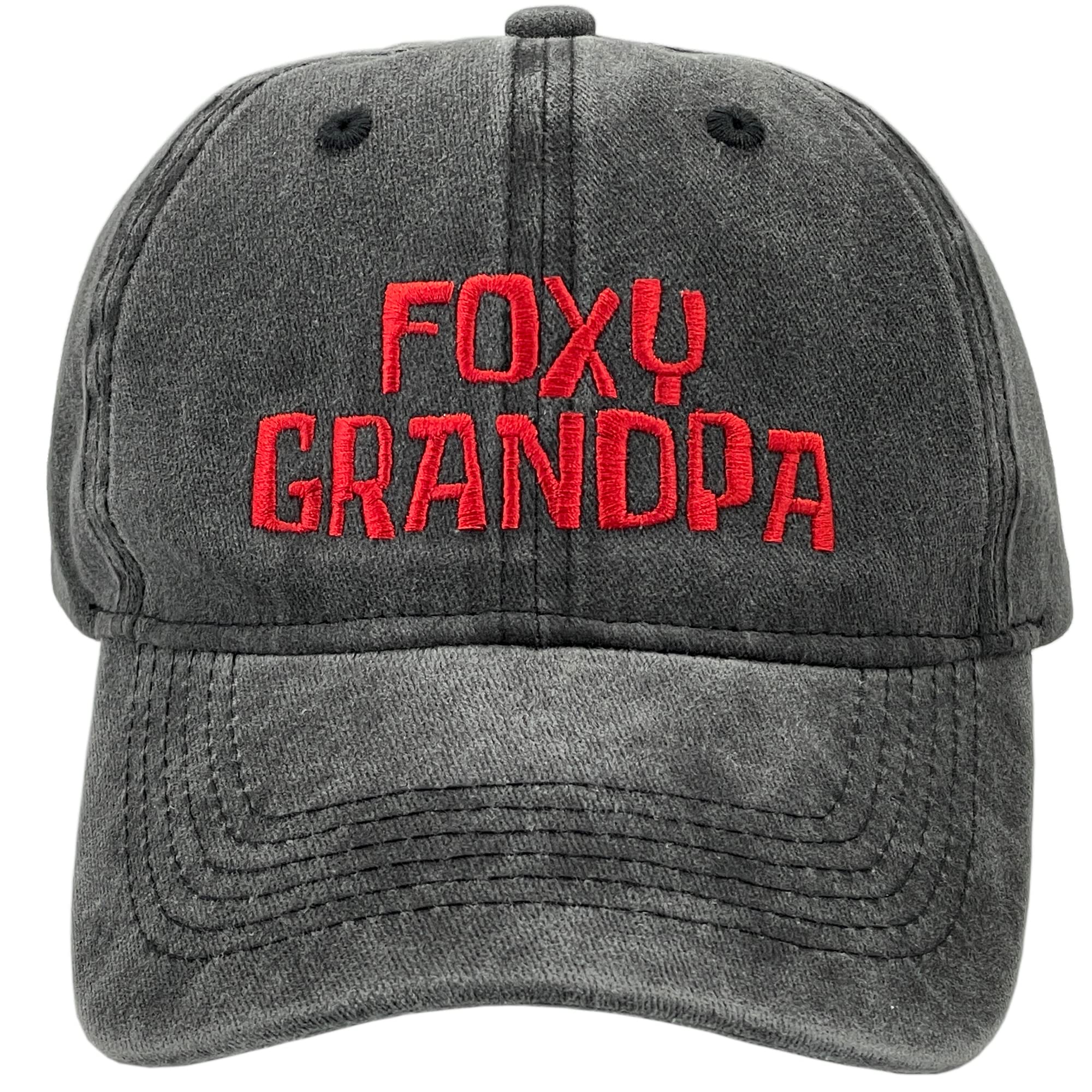 Funny Humor Foxy Grandpa Dad Gifts Baseball Hat Distressed Vintage Trucker Cap for Men