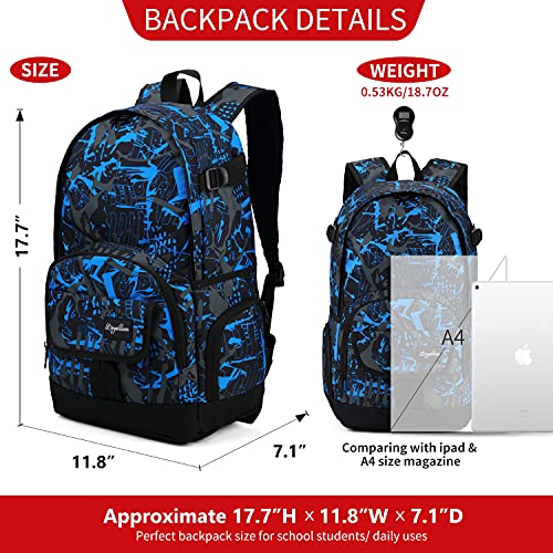 rickyh style School Backpack, Travel Bag for Men & Women, Lightweight College Back Pack with Laptop Compartmen…