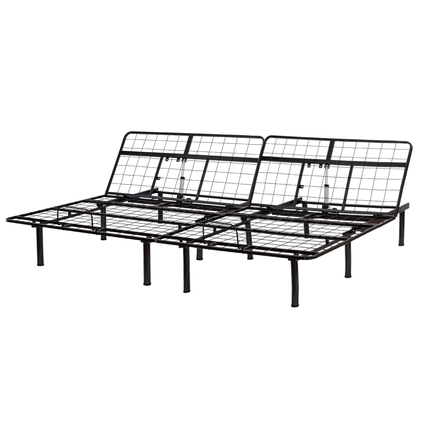 EGOHOME Split King Adjustable Bed Frame with Remote Wired, Zero Clearance Designed Zero Gravity Base for Stress Management with Head Incline, No Tools Assembly, Lighter and Easy for Transportation