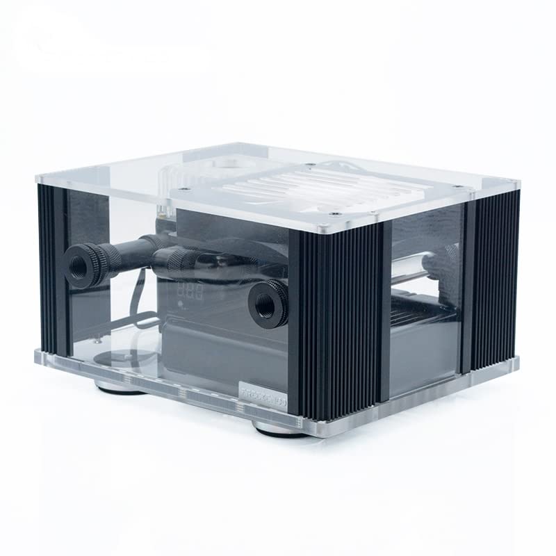 Notebook mobile phone water cooling integrated BOX-12YT smart box temperature display RGB effect - (Size: aluminum row, Color: Black)