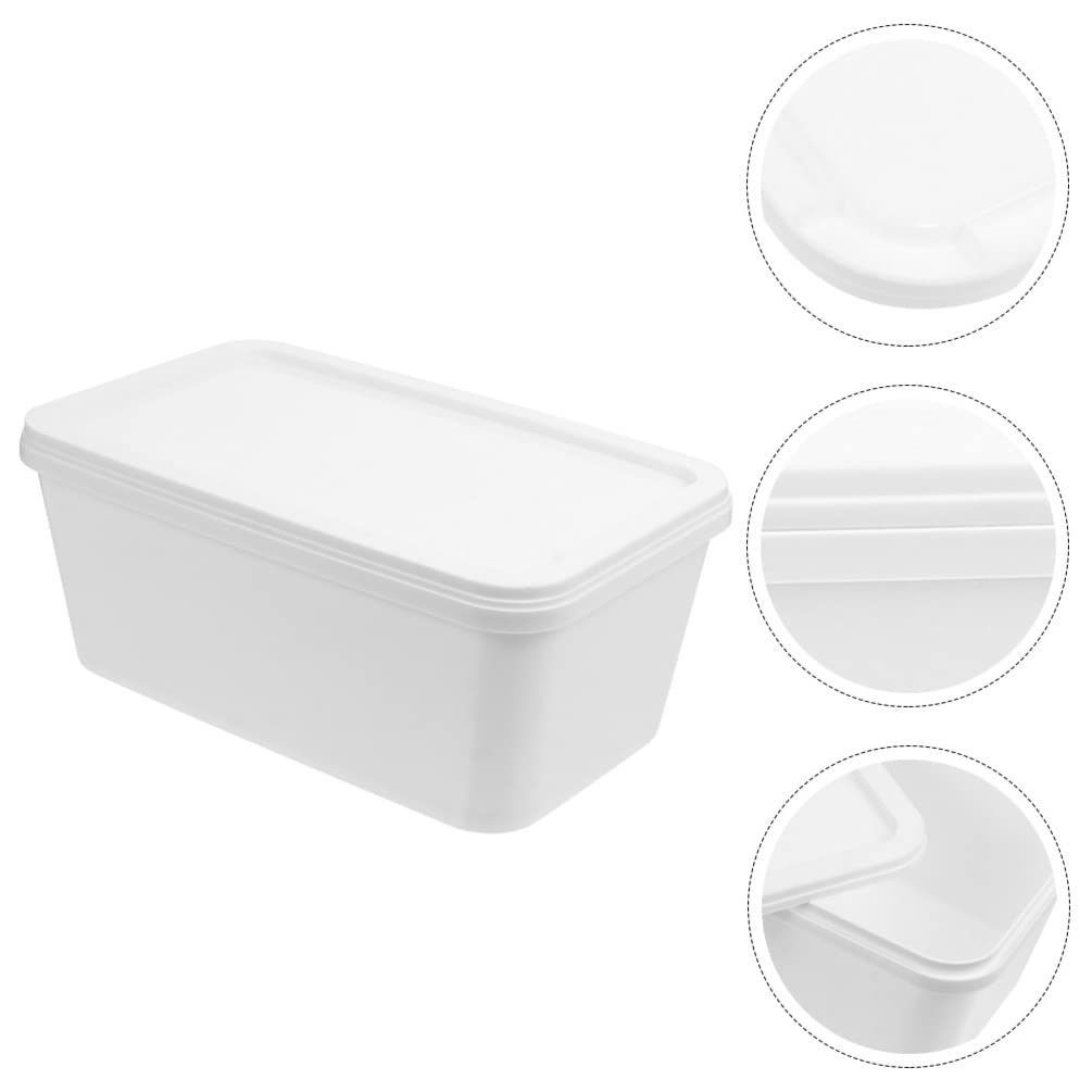 Hemoton Lunch Box Containers Ice Cream Container Reusable Ice Cream Tub Containers Freezer Storage Tubs Dessert Containers with Lids for Homemade Ice Cream Sorbet and Freezer 3l Food Containers