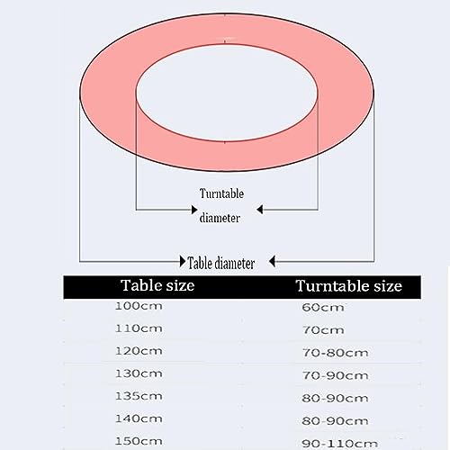 DOUKI 40" Glass Lazy Susan Turntable For Dining Table Rotating Serving Plate, Large Tabletop Rotating Tray With Anti-Tilt Auxiliary Wheels (Color : Clear, Size : 28inch(70cm))