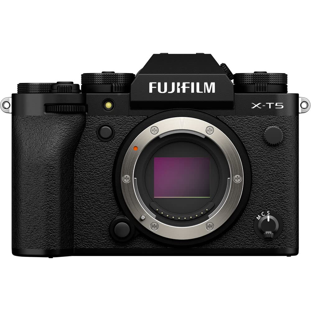 Fujifilm X-T5 Mirrorless Digital Camera Body Bundle, Includes: SanDisk 128GB Extreme PRO SDXC Memory Card, Spare Fujifilm NP-W235 Battery and More (6 Items) (Black)