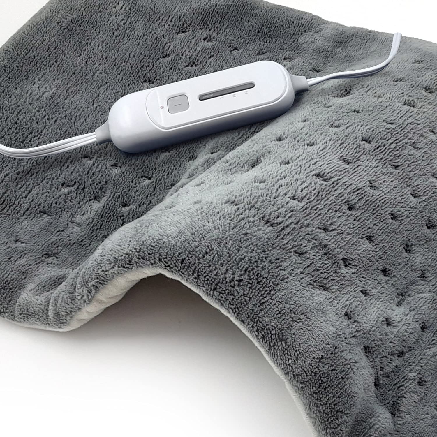 Dr Relief Full Back Heating Pad Fast Heating Wrap with Auto Shut Off for Back, Neck and Shoulder, Abdomen, Waist Pain Relief, Dry/Moist Option (17"x33", Gray)