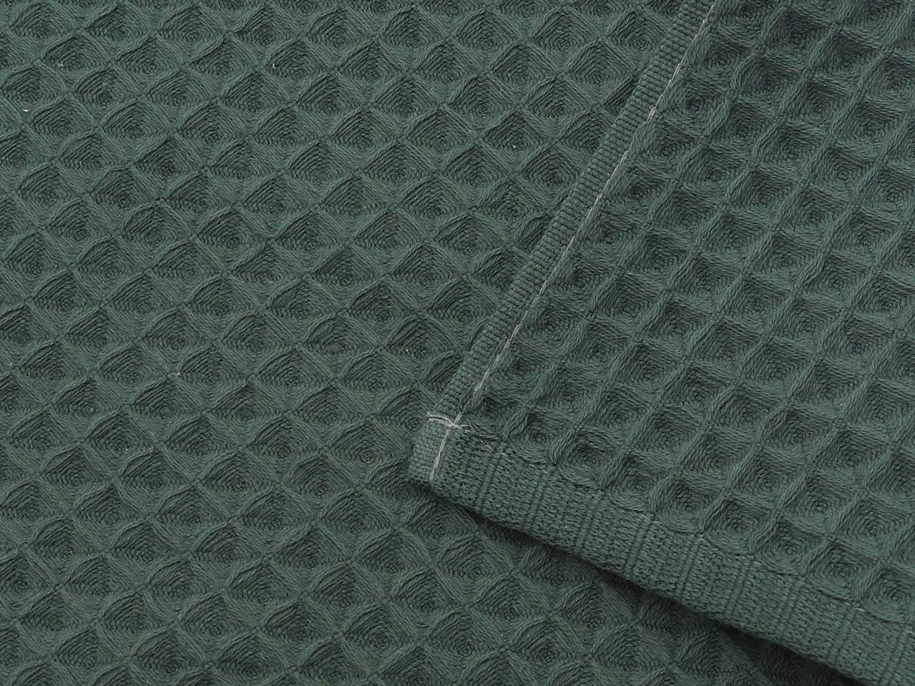 GQZLUCK 100% Natural Cotton Kitchen Towels Dish Towels Classic Waffle Weave Dish Cloths, Soft Ultra Absorbent Kitchen Hand Towel, Fast Drying Lightweight Washcloth, Set of 6 (Blackish Green)