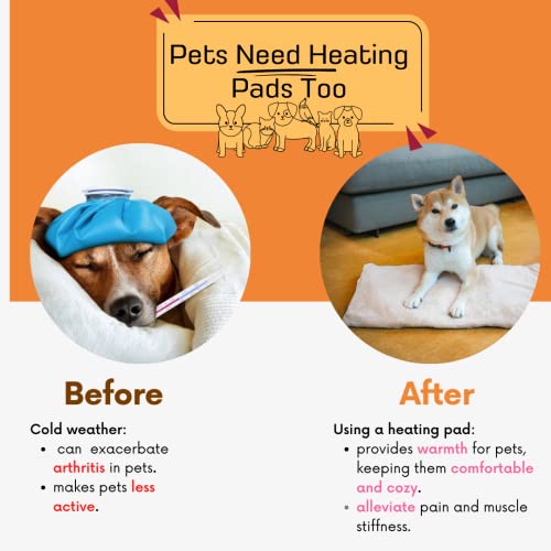 Petoont Pet Heating Pads for Cats and Dogs - 12 Adjustable Temperature with 1 to 12 Hours Timer - Our Heated Pet Mat Comes with 2 Washable Covers - Ideal Dog Warming Pad for Indoor Pet Beds