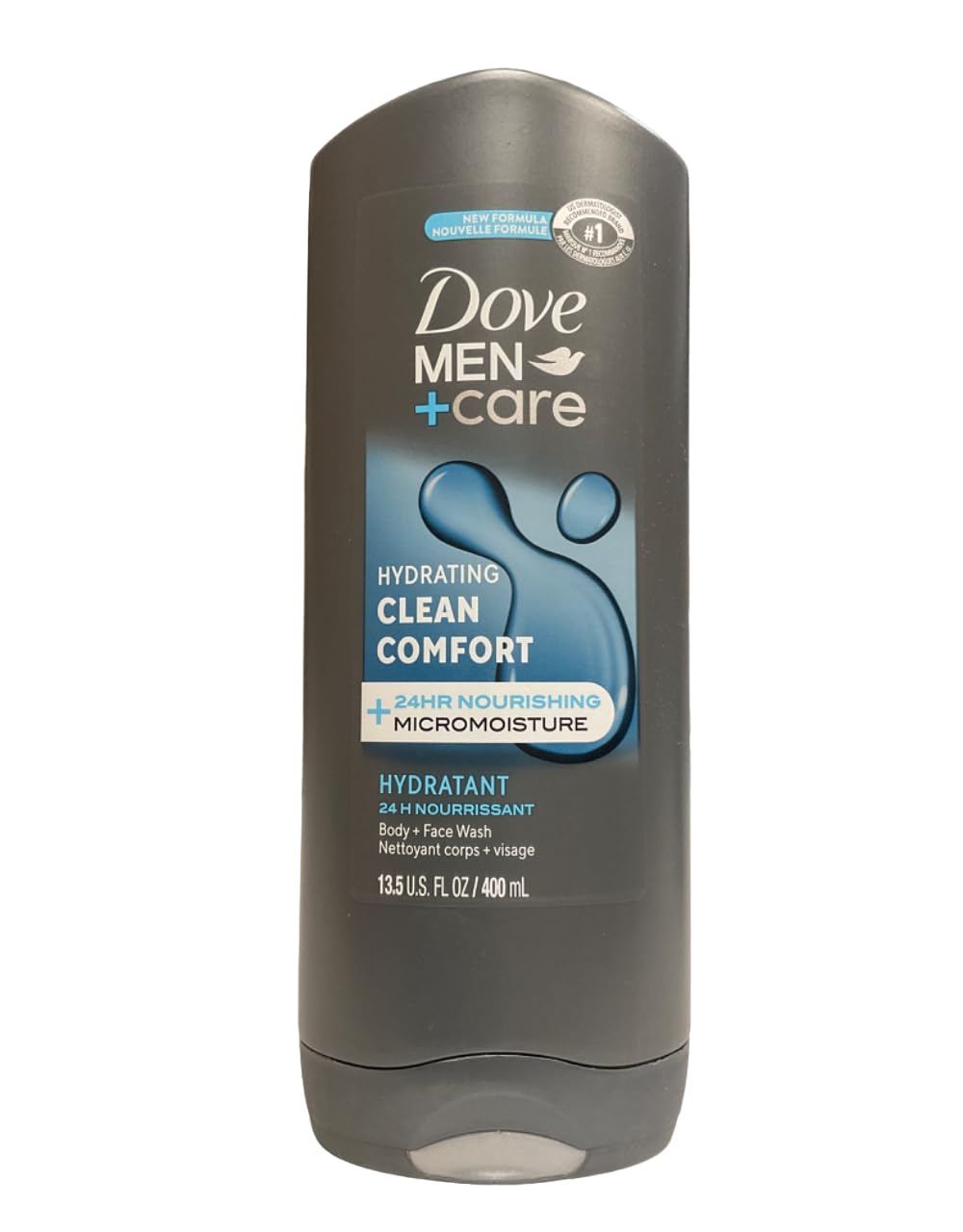 Dove Men Care Body & Face Wash, Clean Comfort - 13.5 Fl Oz / 400 mL X 6 Pack Case, Made in Germany