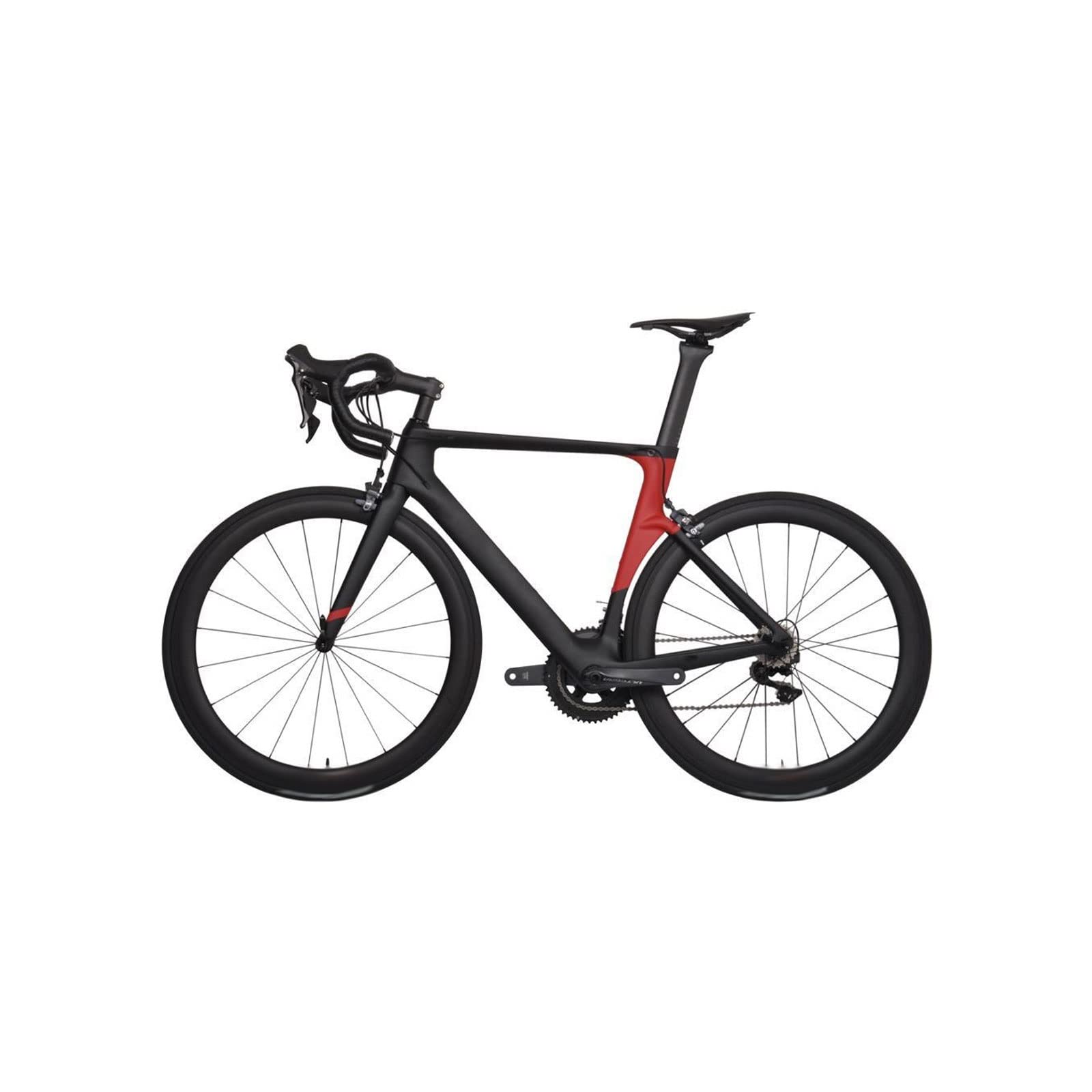HESNDzxc Bicycles for Adults Carbon Frame Road Bike Alloy Wheel Clincher Fork Seatpost V Brake (Size : Medium)