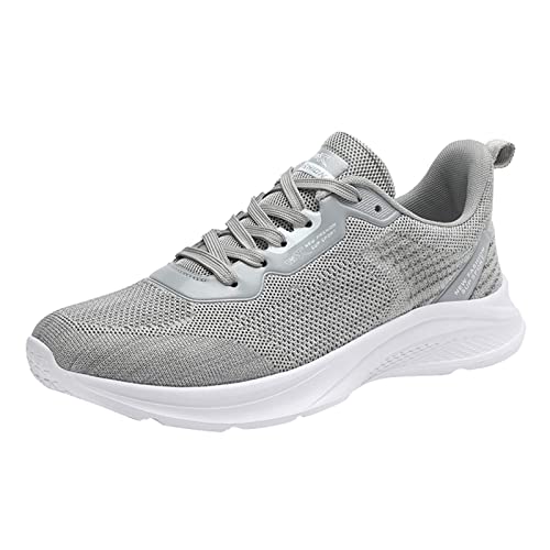 FASDNENDYS Couple Models Men's Spring and Autumn New Korean Version Breathable Lightweight Mens Sneaker Shoes Size 10 New Grey