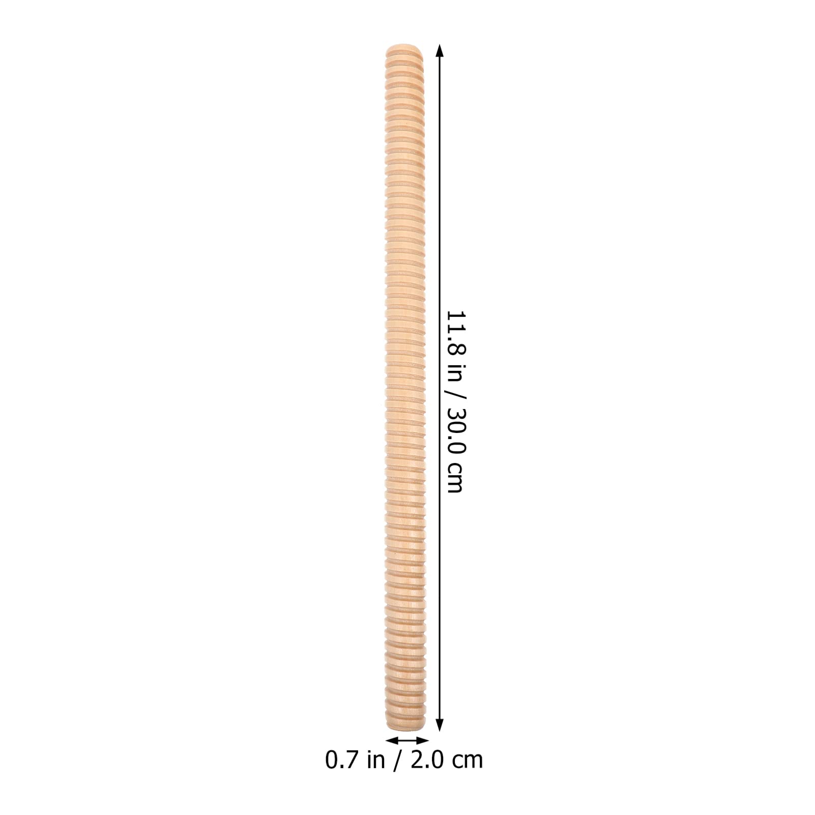 EXCEART 2pcs Wooden Rhythm Sticks Classroom Rhythm Instruments Ribbed Rhythm Claves Sticks for Elementary Preschool