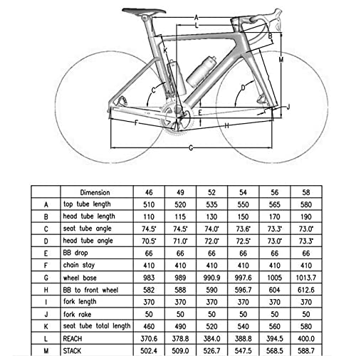 HESNDzxc Bicycles for Adults Road Bike with Carbon Fiber Lightweight Disc Brakes (Size : Medium)