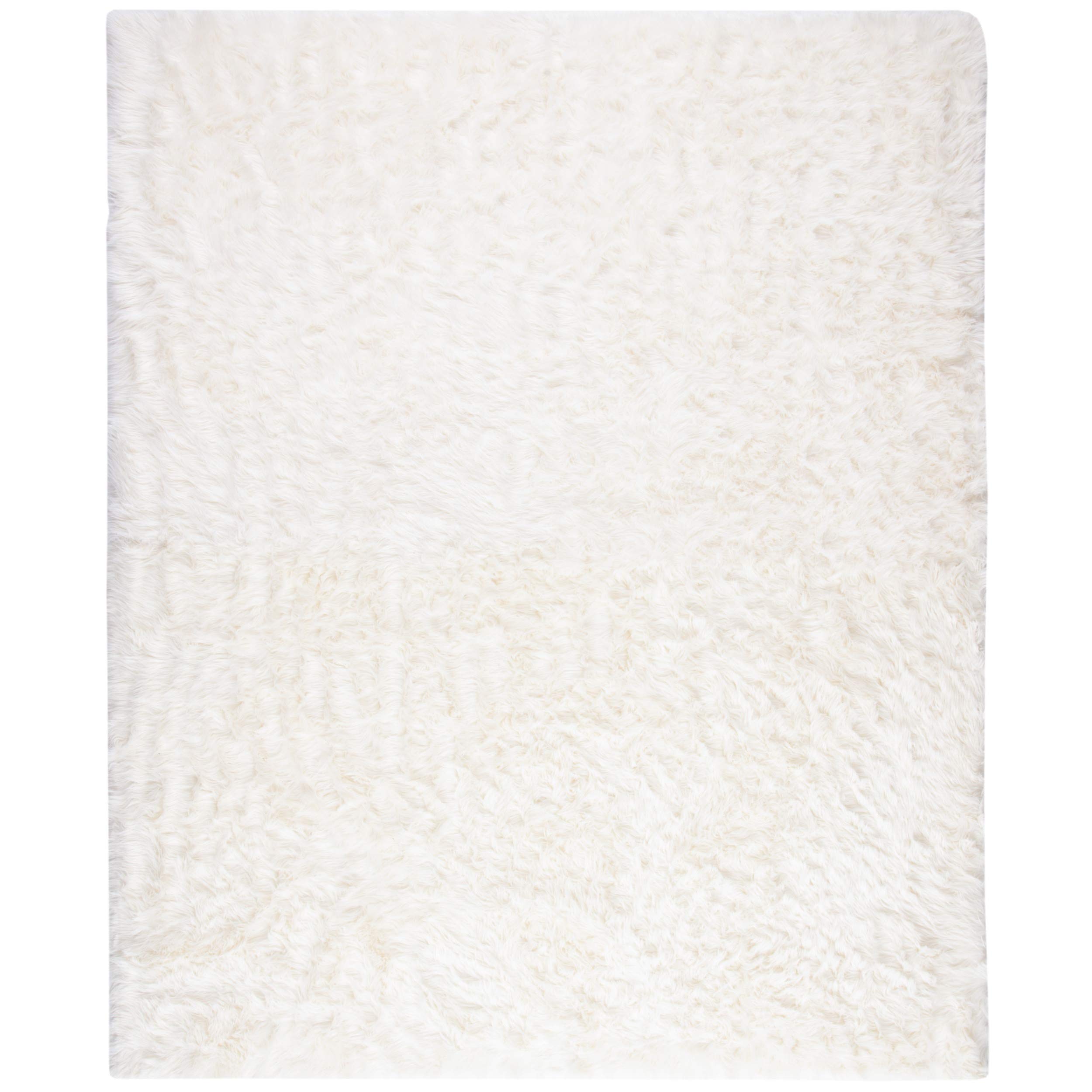 SAFAVIEH Faux Sheep Skin Collection 5' x 8' Ivory FSS235A Silken Glam 2.35-inch Thick Area Rug