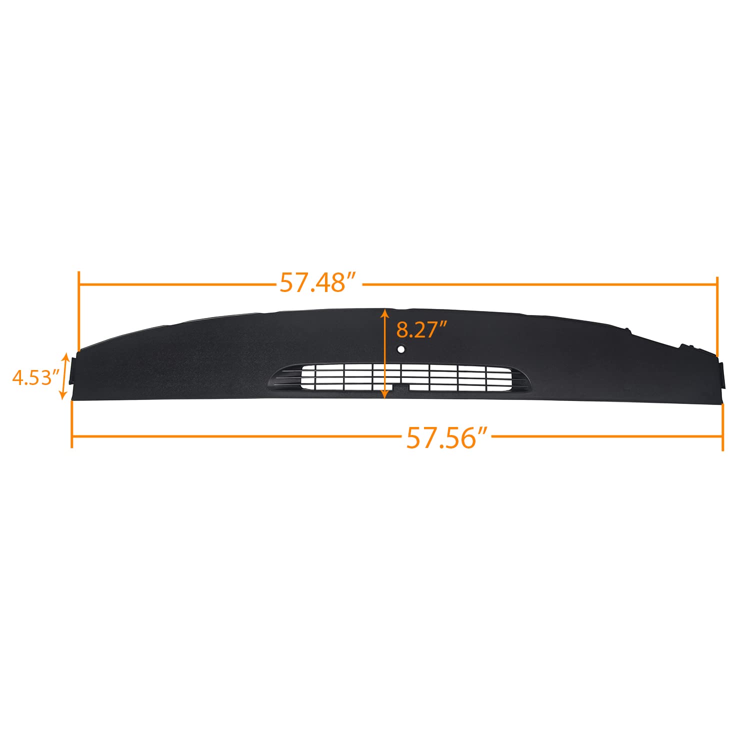 ECOTRIC Molded Front Dash Compatible with 2007-2013 Cadillac Escalade, Avalanche/Silverado/Suburban/Tahoe, GMC Sierra/Yukon Replace for 23224733 Defrost Vent Grille Cover Black