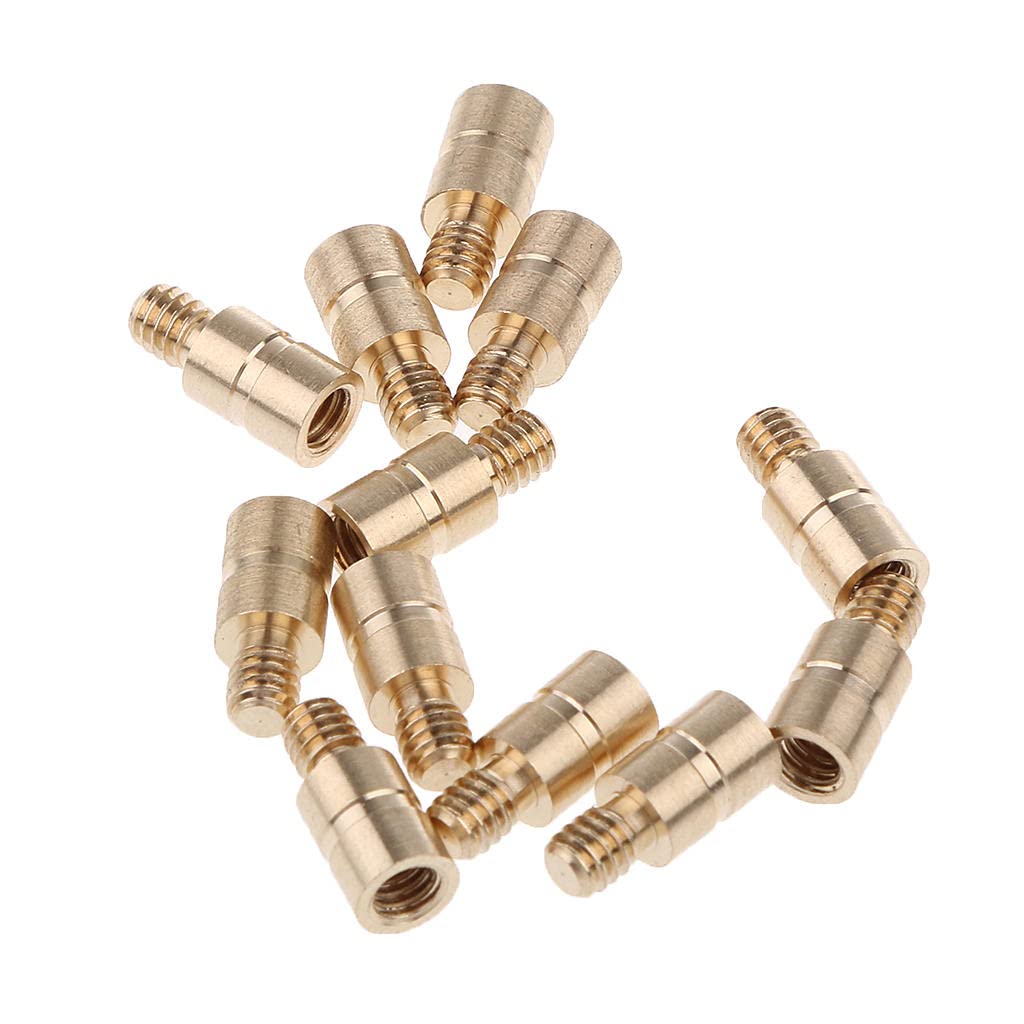 Dovewill Durable 12 Pieces 25 Grain or 50 Grain Weight Screw Arrow Point Inserts for Archery Hunting Gold - 25 Grains