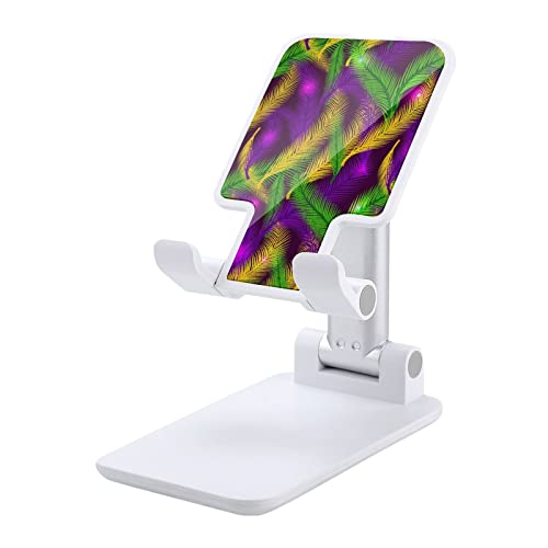 Mardi Gras of Palms Funny Foldable Desktop Cell Phone Holder Portable Adjustable Stand Desk Accessories