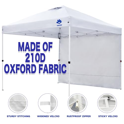 Fanpat Instant Canopy Tent Sidewalls for 10x10 Pop Up Canopy Waterproof,99% UV Protection,3 Piece Sidewalls, White(3PCS Sidewall Only, Canopy Tent NOT Included)