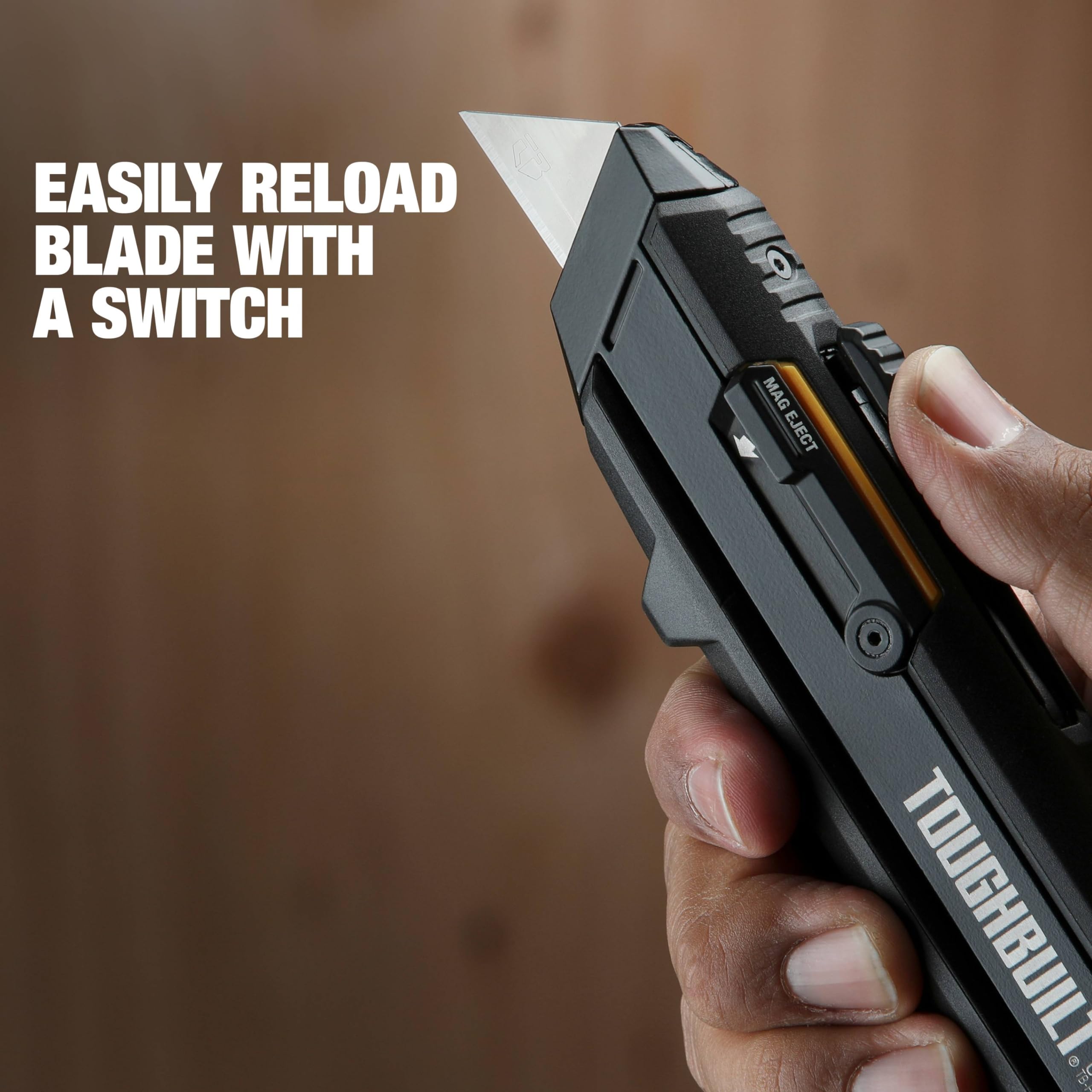 ToughBuilt Utility Knife + 2 Blade Mags, (TB-H4S2-03)