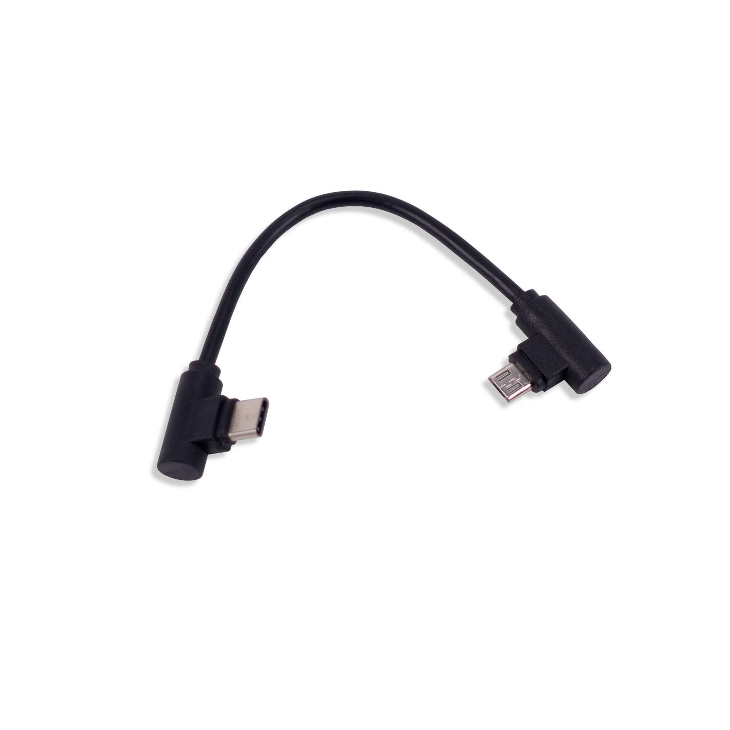 EVO Gimbals USB-C to Micro USB Smartphone Gimbal Camera Charging Cable | 90° Right USB-A to 90° Right USB-C | Compatible with EVO Rage Gen2, Rage-S, Zhiyun Crane Plus, Crane V2 Camera Stabilizers