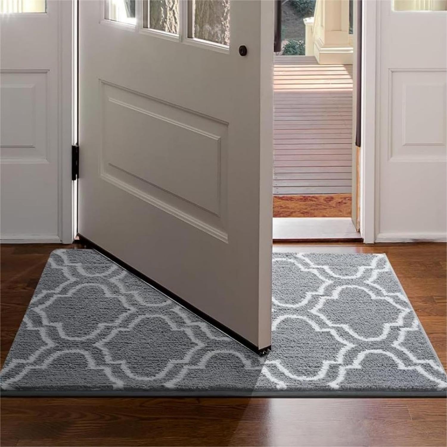 Unirea Area Rug for Bedroom Living Room Rugs 2x5 Carpet Kitchen Rug Small, Runner Rugs Machine Washable Non Slip Fluffy Door Mat Indoor Outdoor Rugs for Floor Bedside Home Decor, Grey