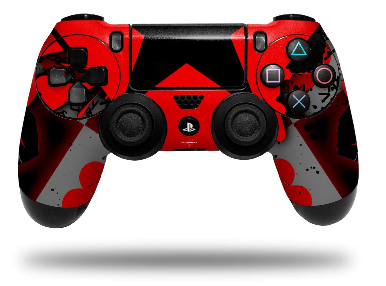 WraptorSkinz Vinyl Decal Skin Compatible with Sony PS4 Controller PlayStation 4 Original Slim and Pro Emo Star Heart (Controller NOT Included)