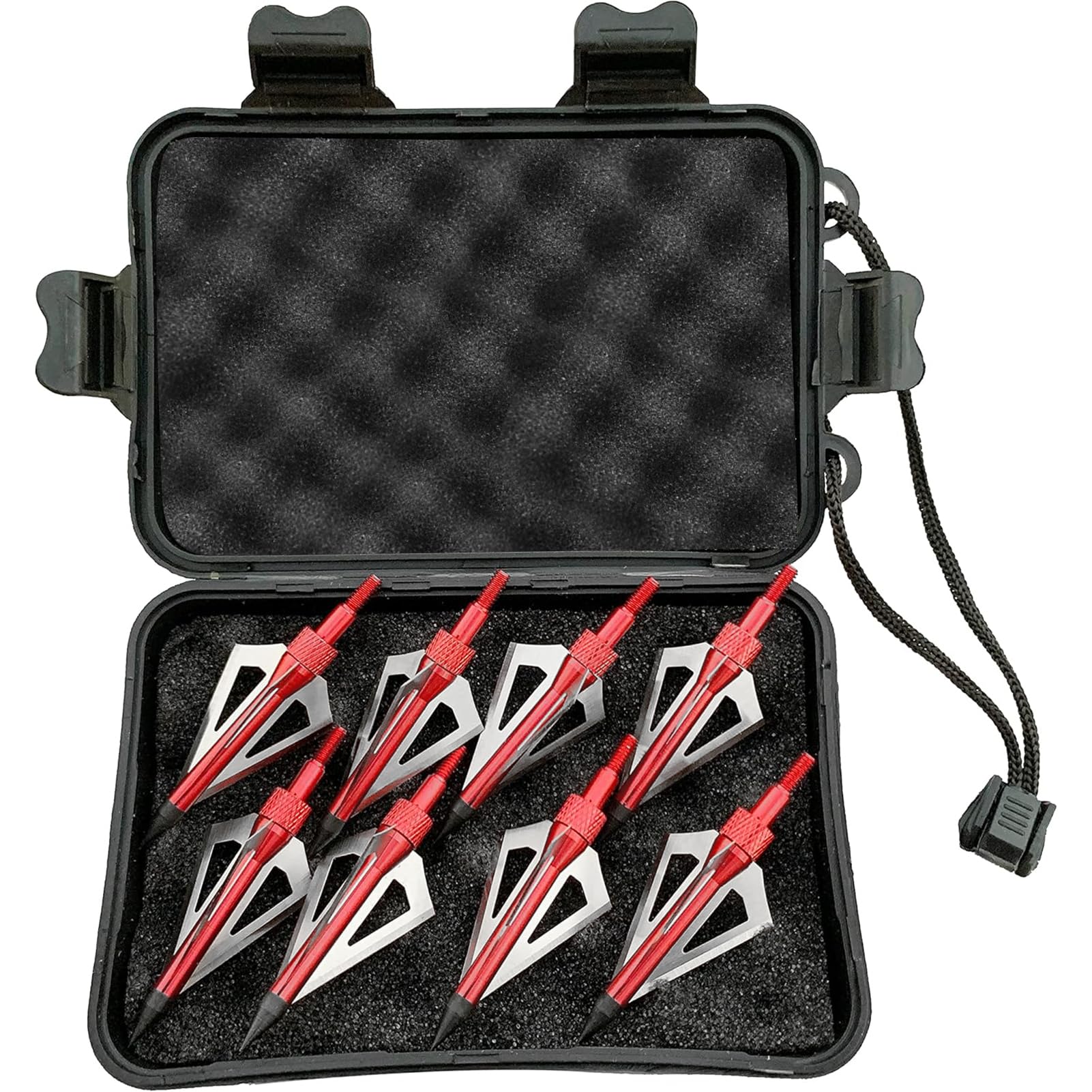 Fixed Blades Stainless Steel Hunting Broadheads 3 Blades (Pack of 12),Arrow Tips with Standard Screw-in Head for Crossbow Compound Recurve Bow Bow Archery Hunting