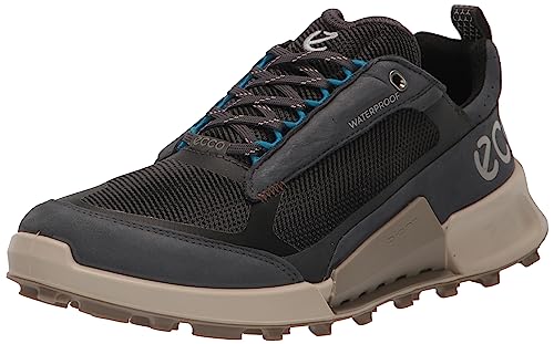 ECCO Men's Biom 2.1 Cross Mountain Waterproof Low Trail Running Shoe, Magnet/Magnet/Black, 8-8.5