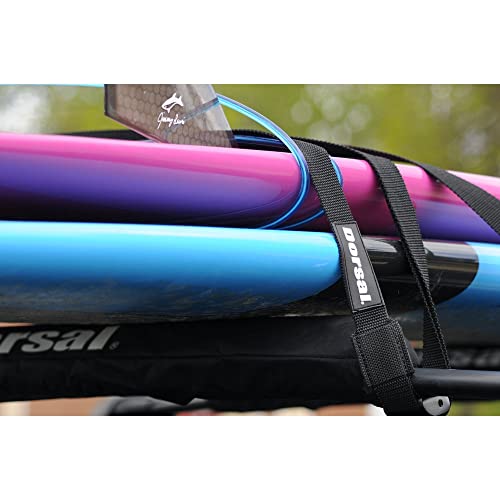 DORSAL Surfboard Kayak SUP Surf Roof Rack Tie Down Straps 15 FT (2) Black