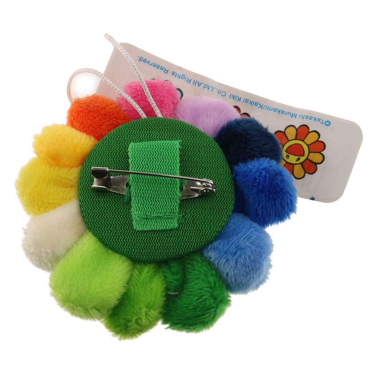 E-outstanding Sunflowers Brooch Pin Cute Smile Face Plush Cartoon Pendant Decoration, Colorful